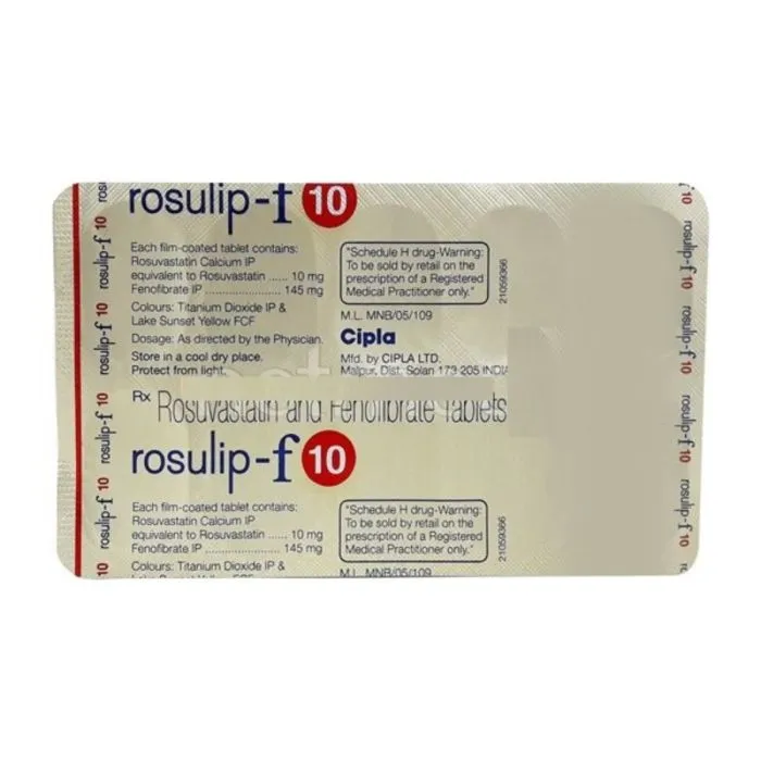 Rosulip-F 10 Tablet | Fenofibrate+Rosuvastatin | Crestor