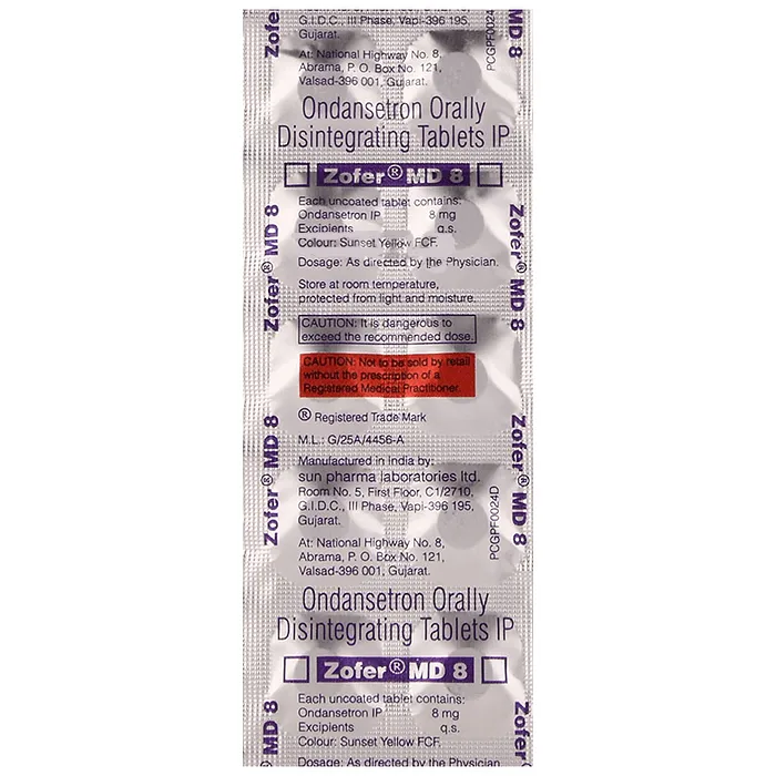 Zofer MD 8 Tablet | Uses | Side Effects | Compostion | Buy